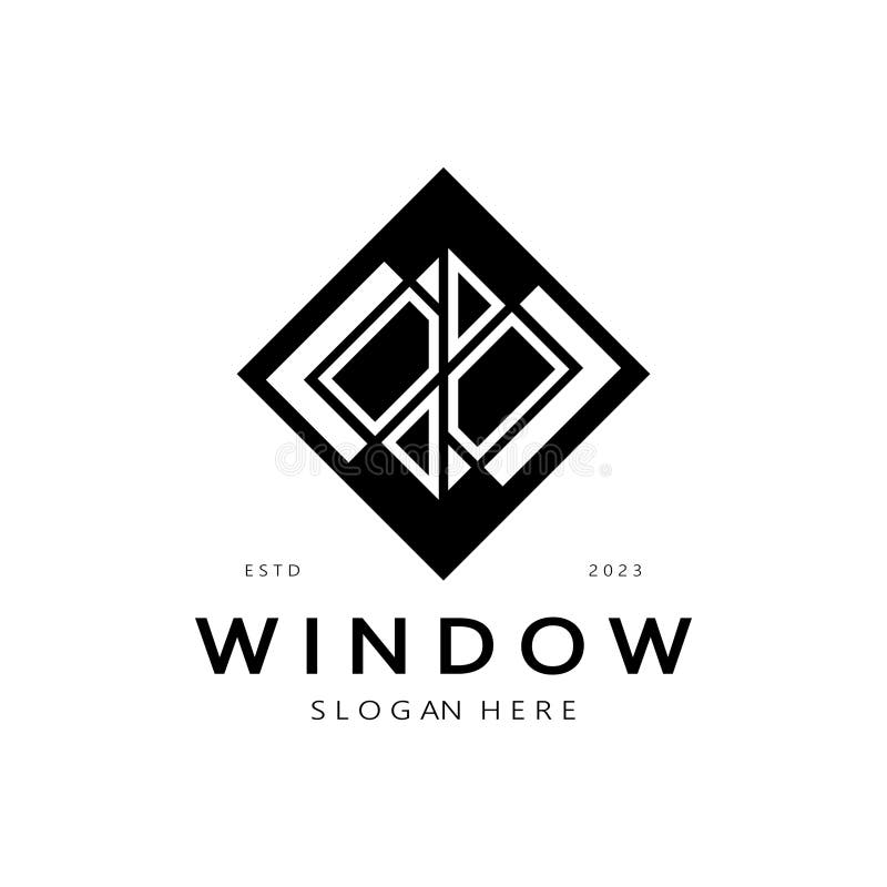 Simple Window Logo, Design for, Interior, Construction, Architecture ...
