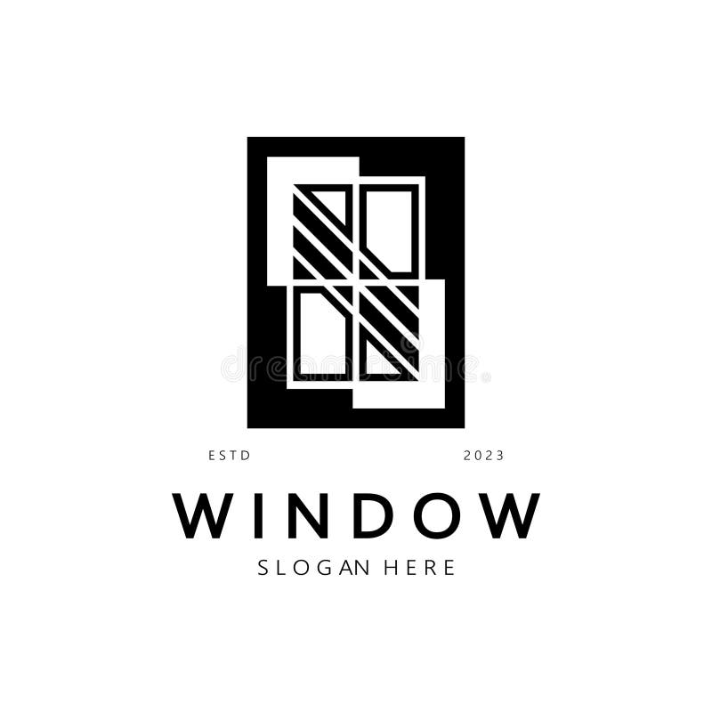 Simple Window Logo, Design for, Interior, Construction, Architecture ...
