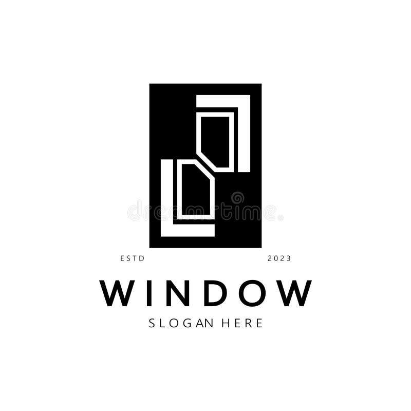 Simple Window Logo, Design for, Interior, Construction, Architecture ...