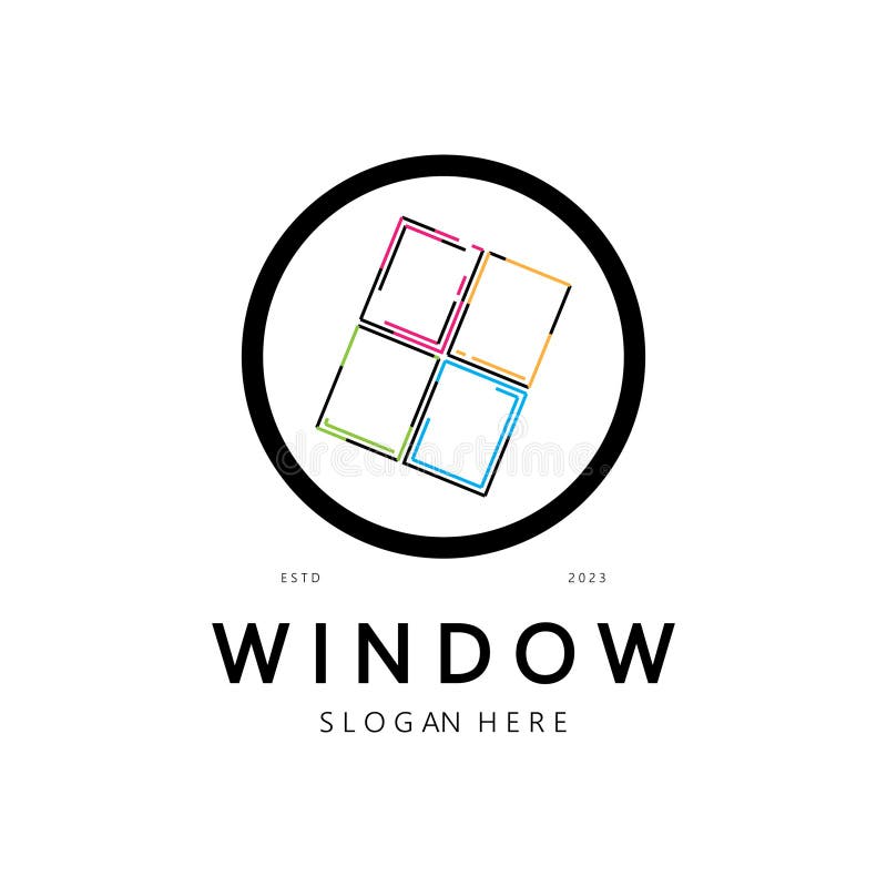Simple Window Logo, Design for, Interior, Construction, Architecture ...