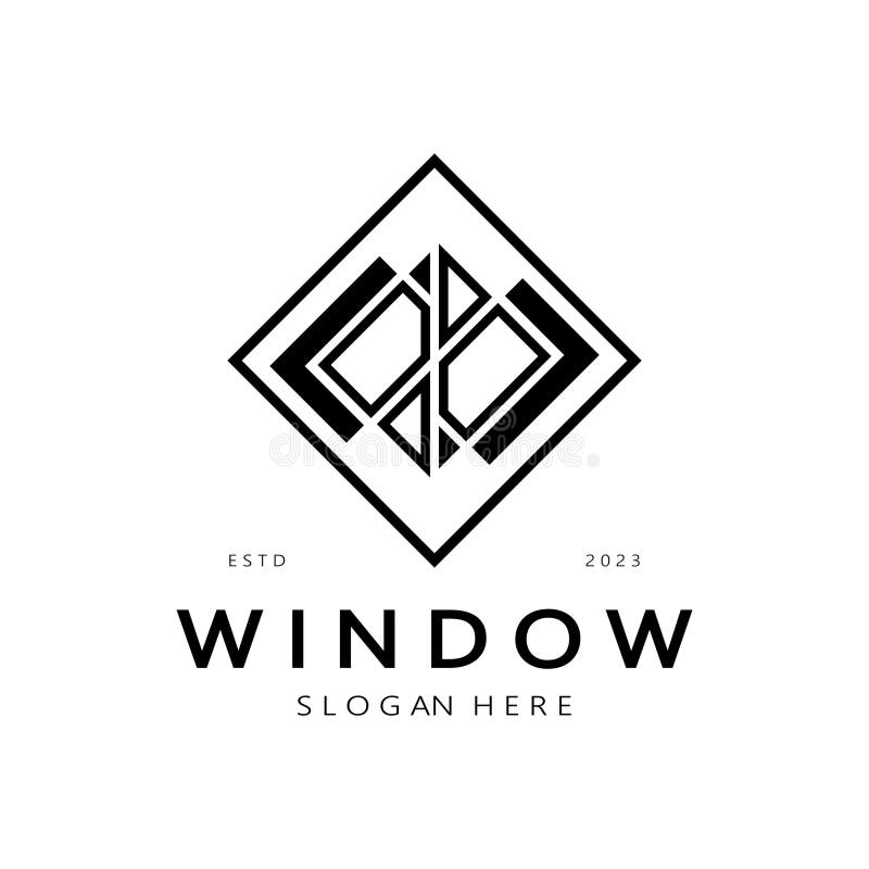 Simple Window Logo, Design for, Interior, Construction, Architecture ...
