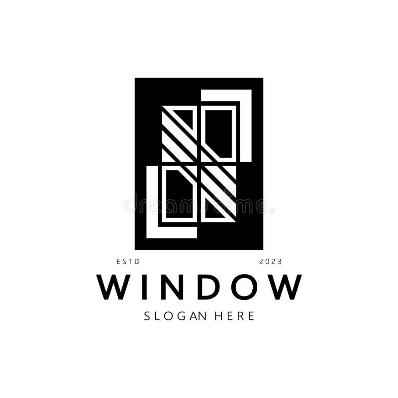 Simple Window Logo, Design for, Interior, Construction, Architecture ...
