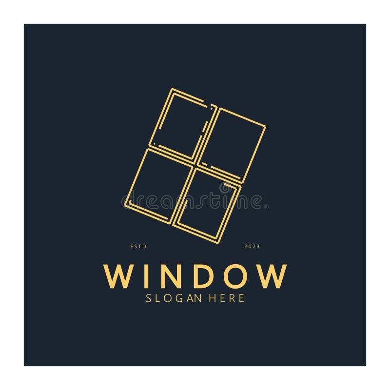 Simple Window Logo, Design for, Interior, Construction, Architecture ...