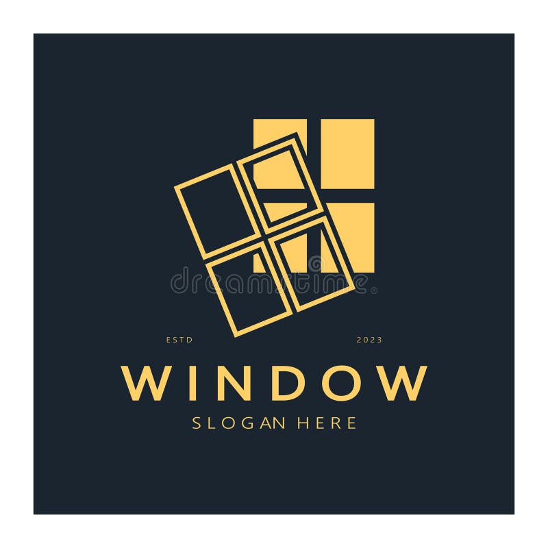 Simple Window Logo, Design for, Interior, Construction, Architecture ...