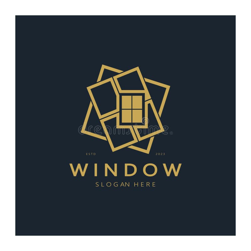 Simple Window Logo, Design for, Interior, Construction, Architecture ...