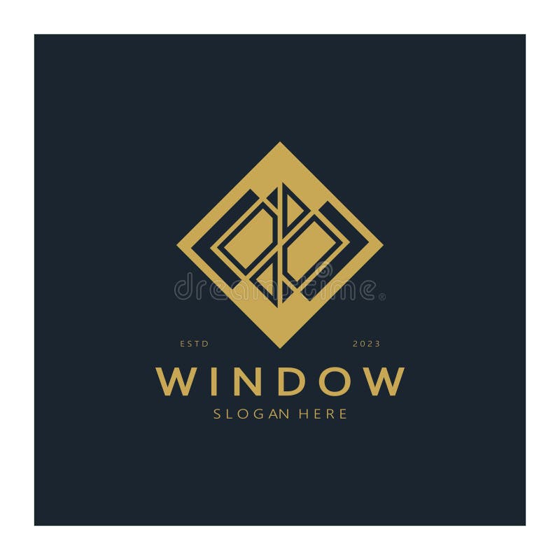 Simple Window Logo, Design for, Interior, Construction, Architecture ...