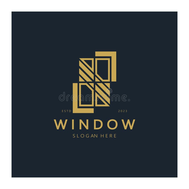 Simple Window Logo, Design for, Interior, Construction, Architecture ...