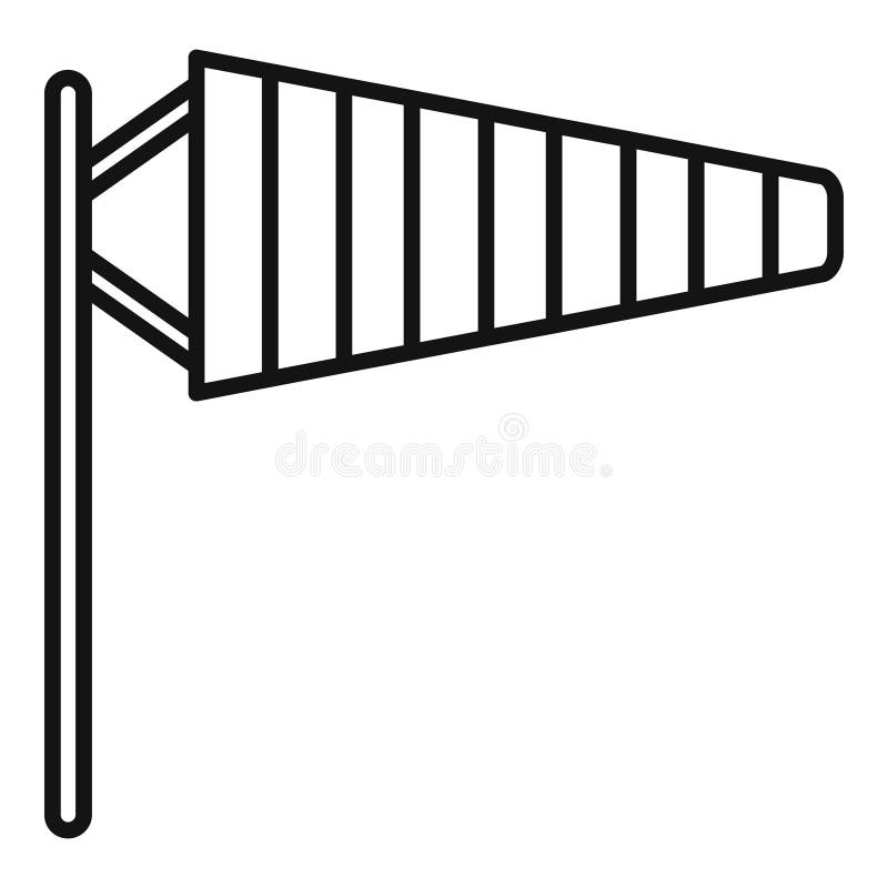 Simple Windsock Indicating Wind Direction and Strength Stock ...