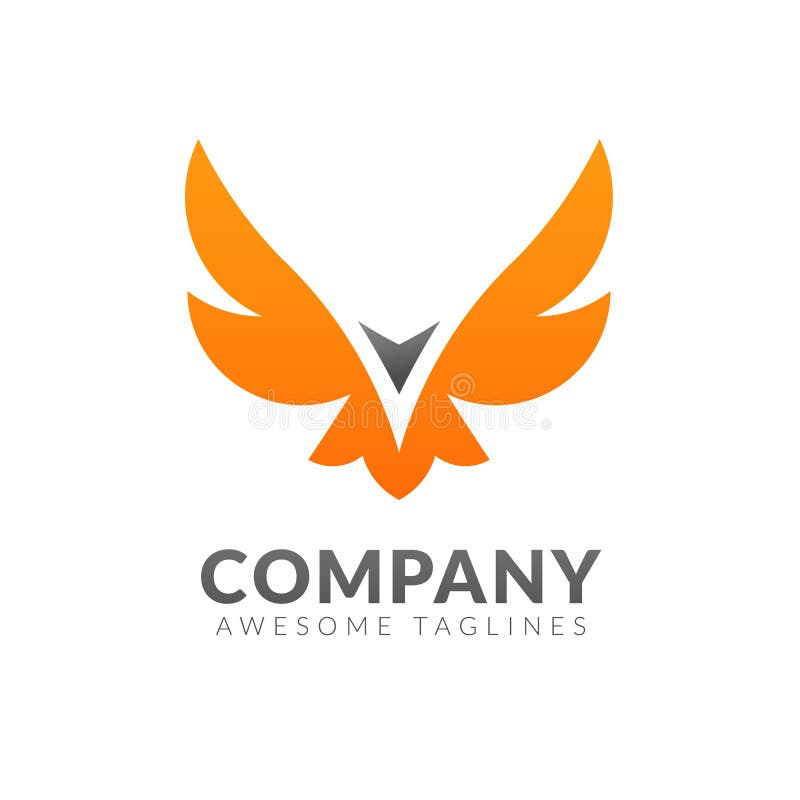 Simple Winged Logo Vector Illustration Stock Vector - Illustration of ...