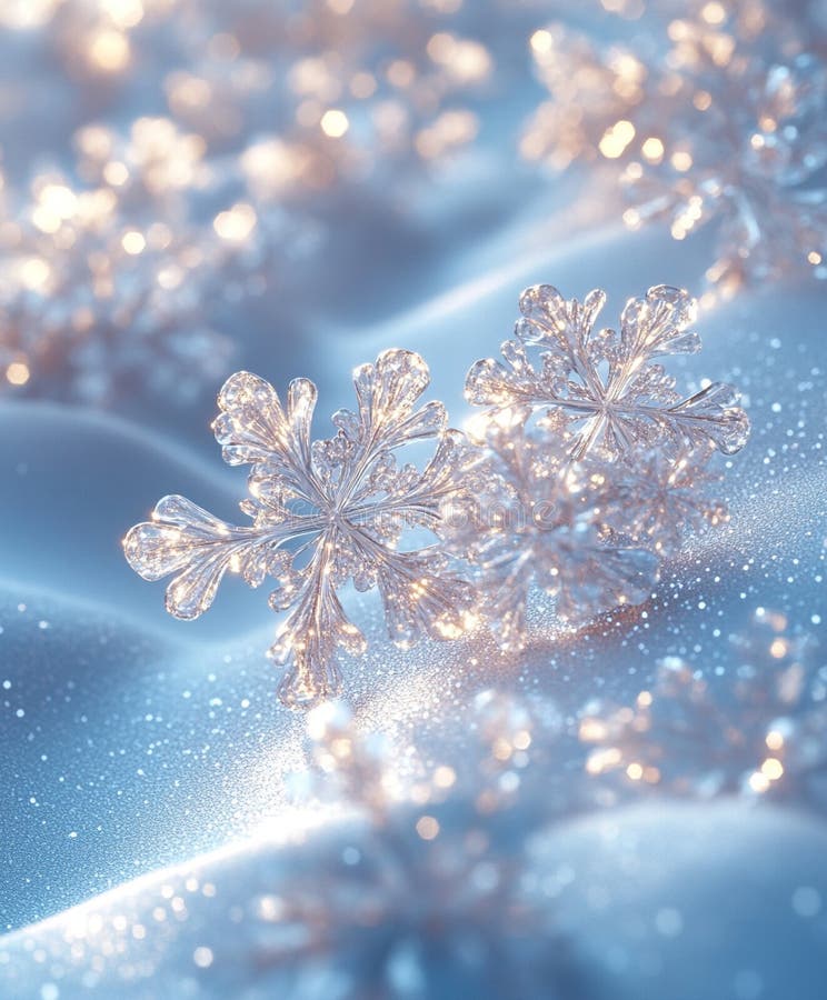 A Simple Winter Background with Snowflakes and Soft Tones. Stock ...