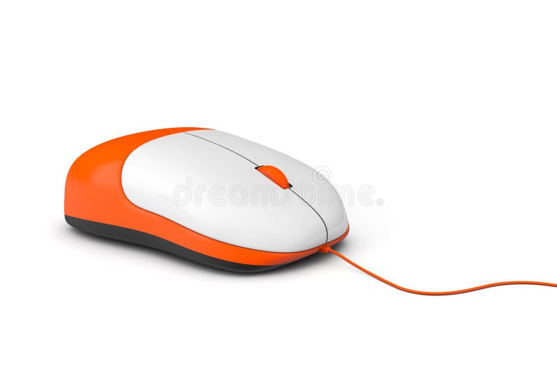 Simple Wired Computer Mouse Stock Illustration - Illustration of mail ...