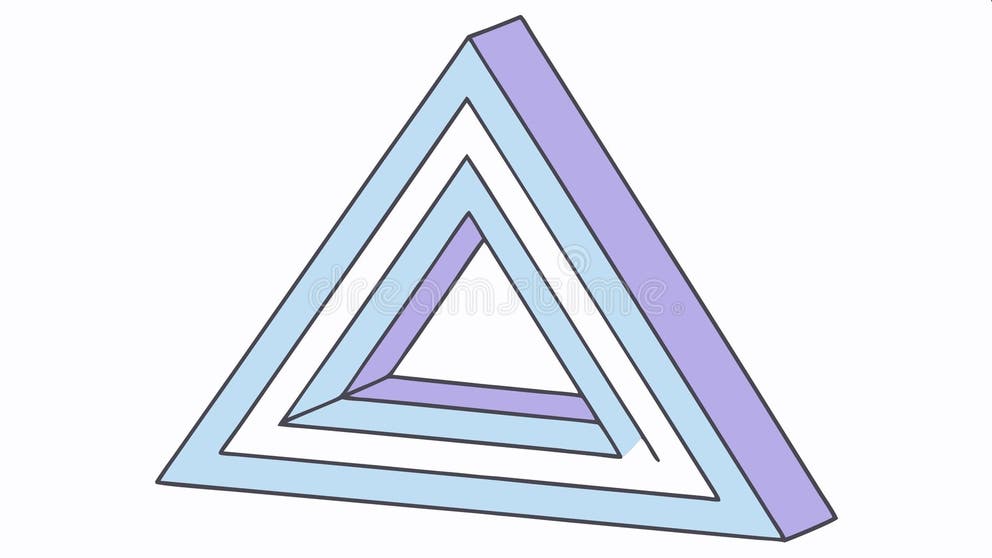 Simple Wireframe Outline of a Triangular Prism Shape Vector Design ...