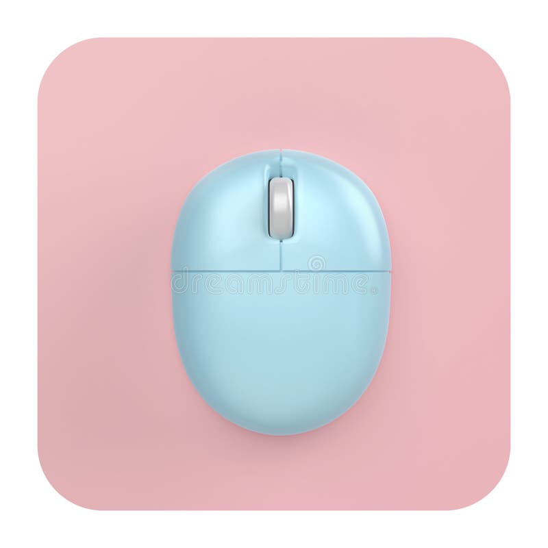 Simple Wireless Computer Mouse Stock Image - Illustration of wireless ...