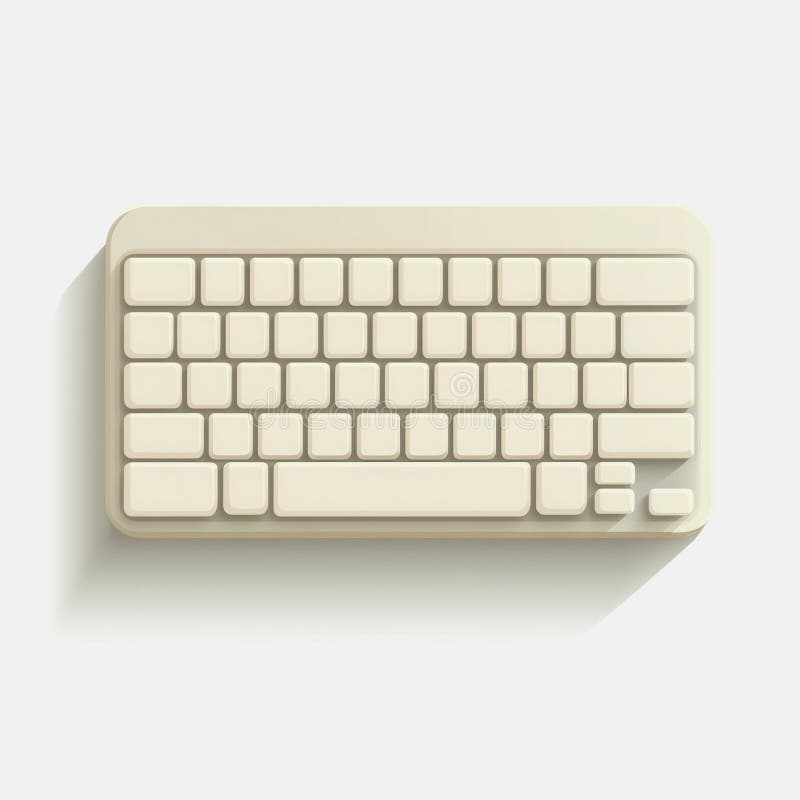 Simple Wireless Keyboard on White Background Stock Photo - Image of ...