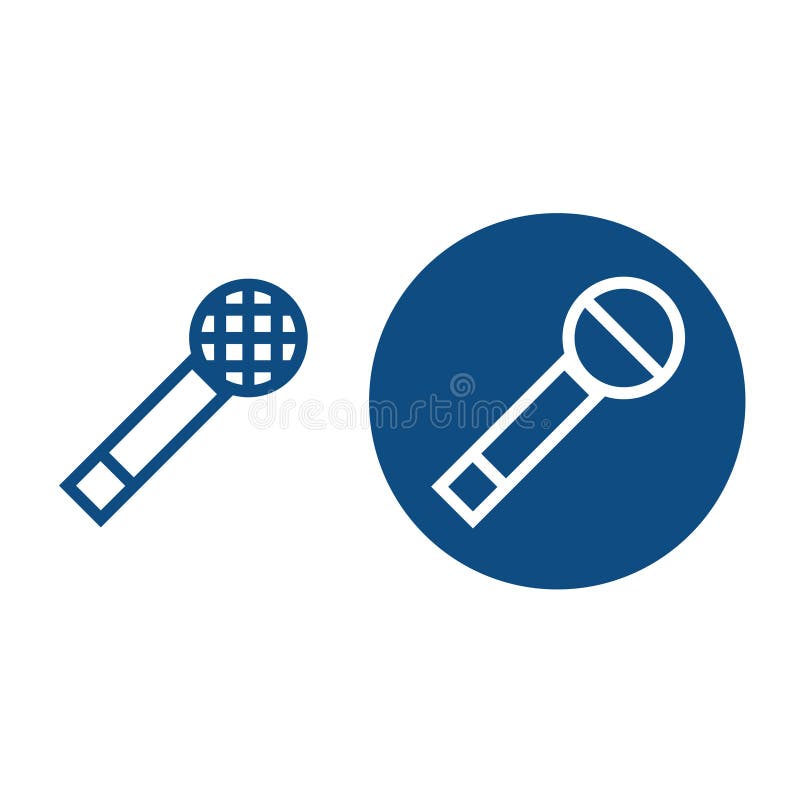 Simple Wireless Microphone Icons Stock Vector - Illustration of ...