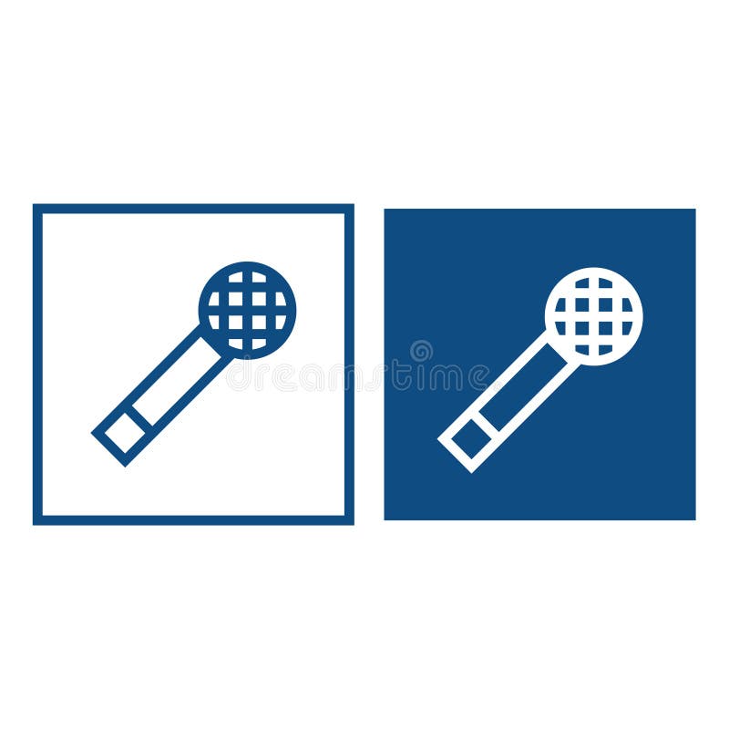 Simple Wireless Microphone Icons Stock Vector - Illustration of office ...