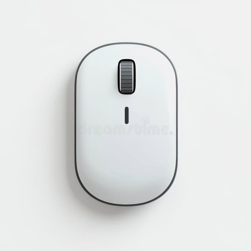 Simple Wireless Mouse Icon on White Background Stock Image - Image of ...