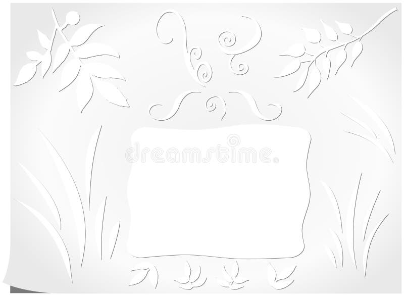 Simple Wish Card with Floral Motives Stock Illustration - Illustration ...