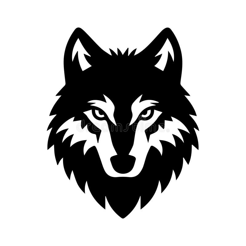Simple wolf head icon stock vector. Illustration of isolated - 352732851