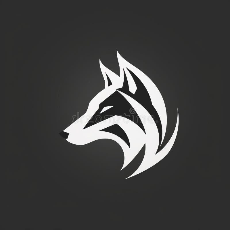 Simple Wolf Head Logo Vector Silhouette Stock Illustration ...