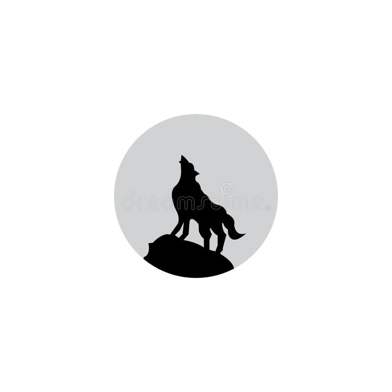 Simple wolf icon logo stock illustration. Illustration of dark - 217308601