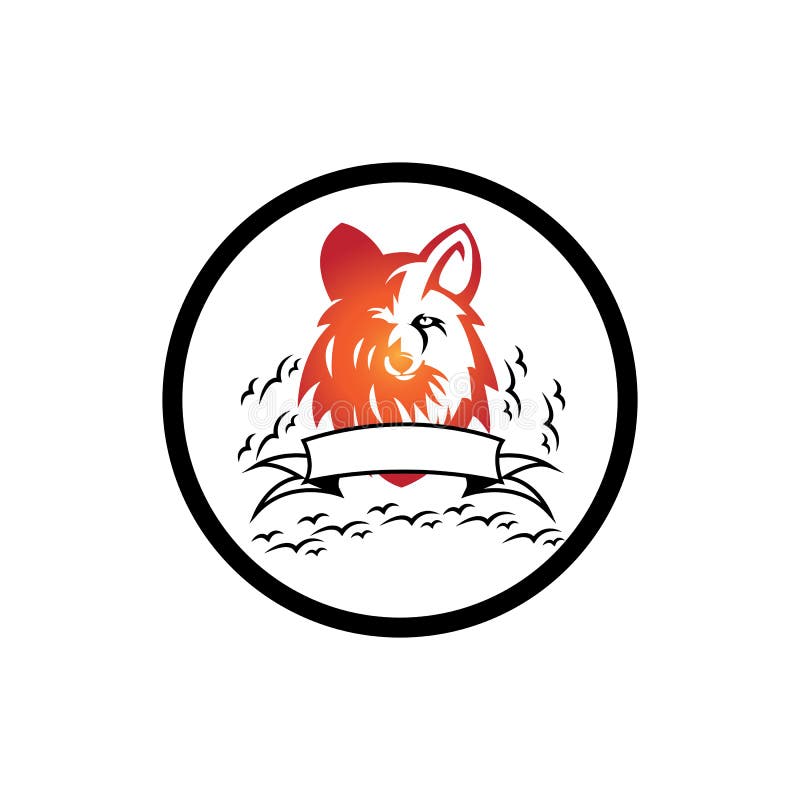 Simple Wolf Icon Vector Logo Stock Illustration - Illustration of ...