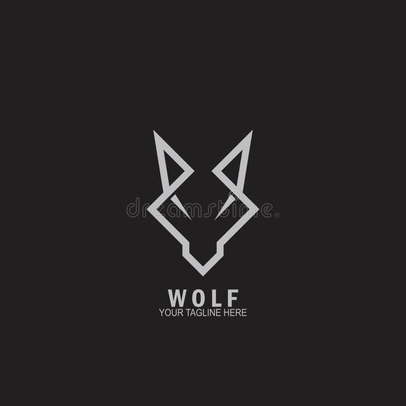 Simple Wolf Line Logo Design Stock Vector - Illustration of beast ...