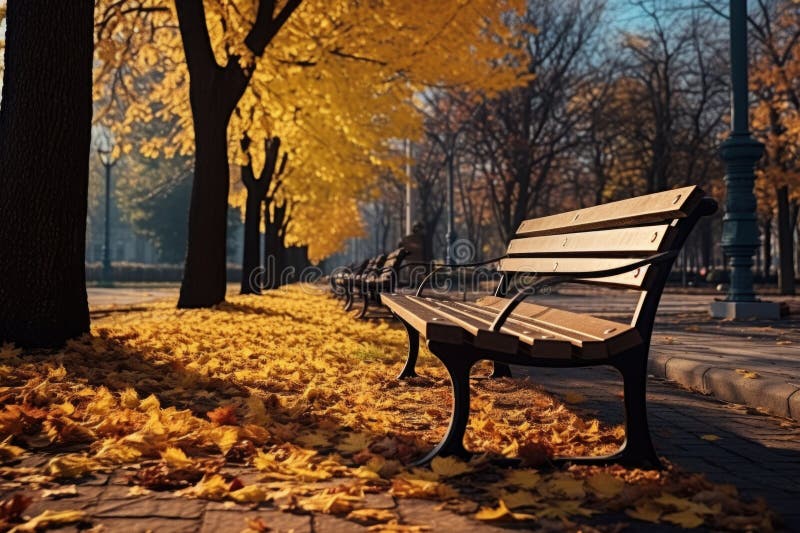 Simple Wooden Bench Sitting City Sidewalk Stock Photos - Free & Royalty ...