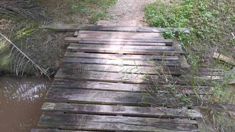 Bridge Crossing the Outdoor Concrete Drainage System at the City Street ...