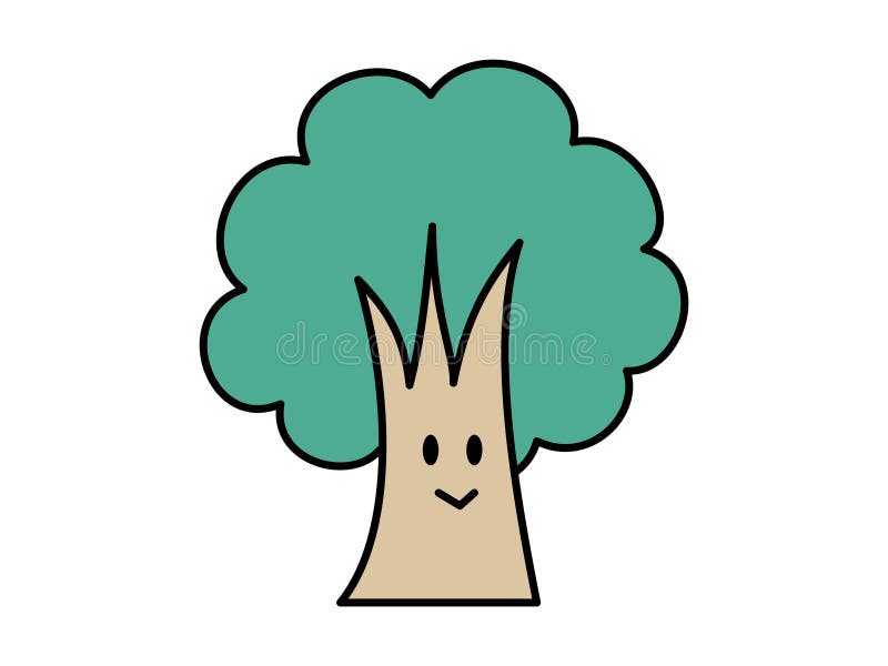 A Simple Wooden Character Smiling Stock Vector - Illustration of ...