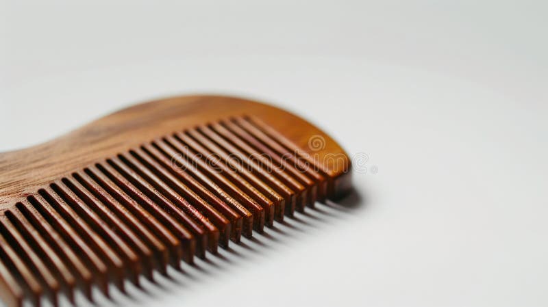 A Simple Wooden Comb Sitting on Top of a Table, Ready for Use Stock ...