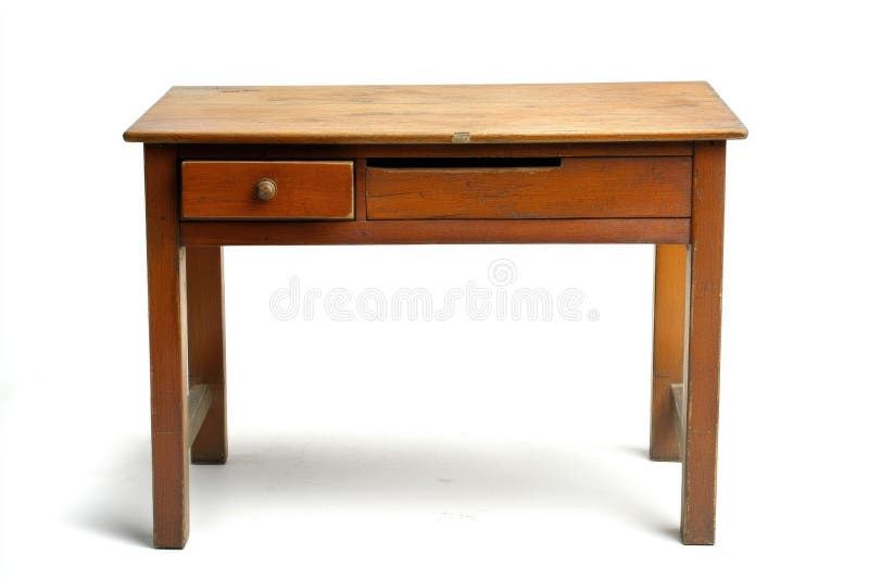 A Simple Wooden Desk with a Drawer on Top, Perfect for Home Office or ...