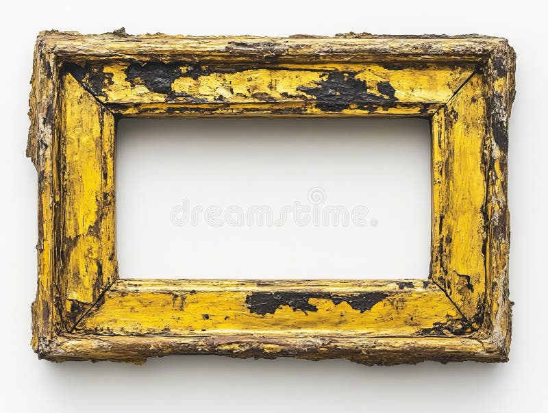 A Simple Wooden Frame on a Bare Wall, Awaiting Art or Photo Display ...