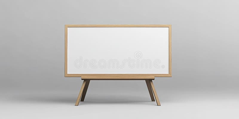 Simple Wooden Frame Display Stand Against Light Gray Background for ...