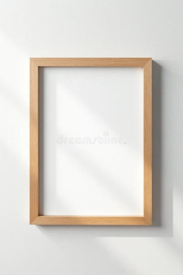 Simple Wooden Frame, Empty Canvas Isolated on White , Blank Canvas ...