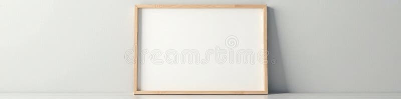 Simple Wooden Frame Holding a Pristine Empty Canvas , Clean ...