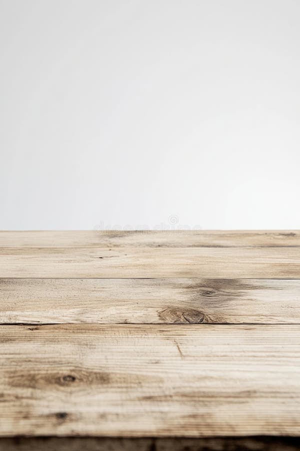 Simple Wooden Table Against a Clean White Wall, Ideal for Office or ...