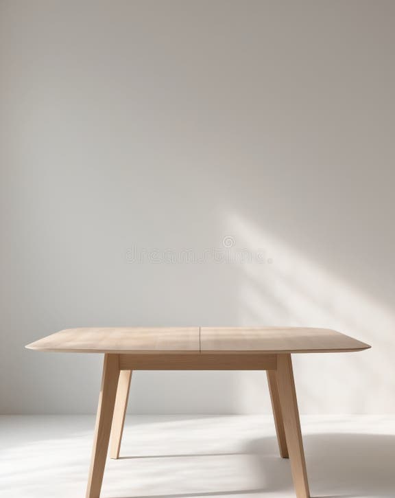 Simple Wooden Table Light Wood Dining Table Empty Tabletop Studio Shot ...