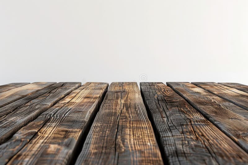 A Simple Wooden Table with a White Wall Backdrop. Ideal for Interior ...