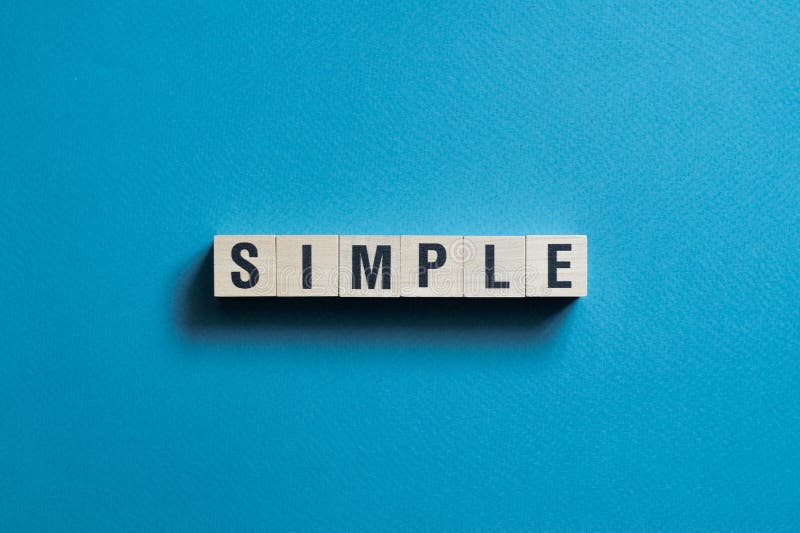 Simple - Word Concept on Cubes Stock Photo - Image of template, graphic ...