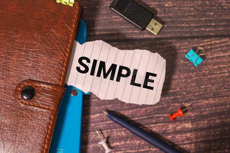 SIMPLE Word Made with Building Blocks Isolated on White Stock Image ...