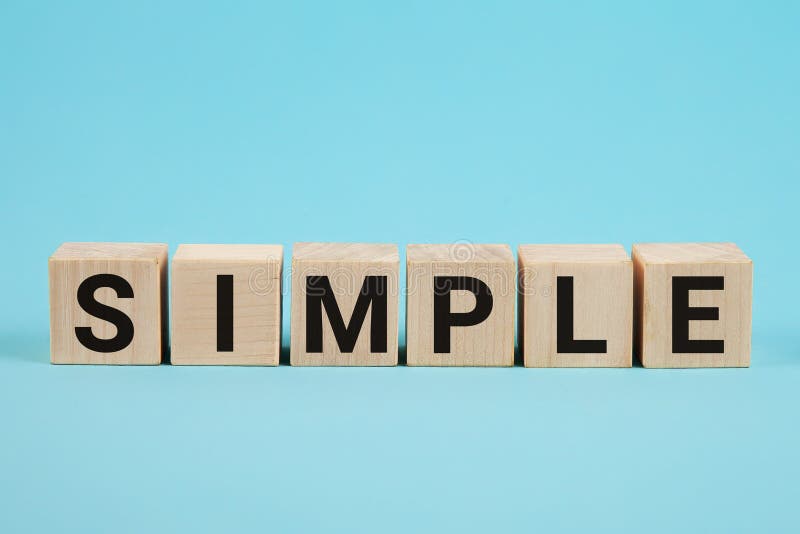 SIMPLE Word from Wooden Blocks with Letters, To Make Something Easy ...