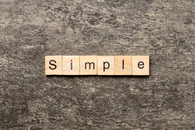 SIMPLE Word Made with Wooden Blocks Concept Stock Image - Image of ...