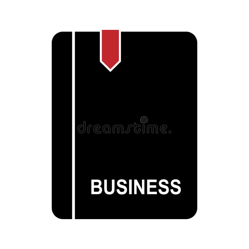 Simple Workbook Icon with a Red Bookmark Stock Illustration ...