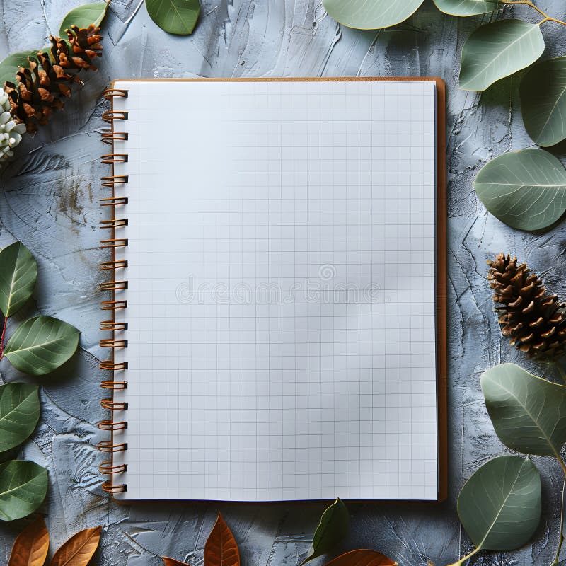 Simple Workspace Inspiration Single Notebook on Desk with Symmetrical ...