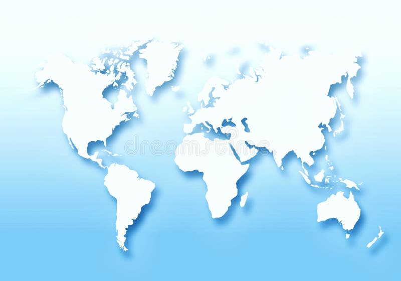 World Digital Outlined Map Background Stock Illustration - Illustration ...