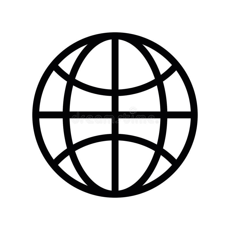 Line Globe Earth World Icon Clipart Vector Black in White Background ... Line Globe Earth World Icon Clipart Vector Black in White Background ...