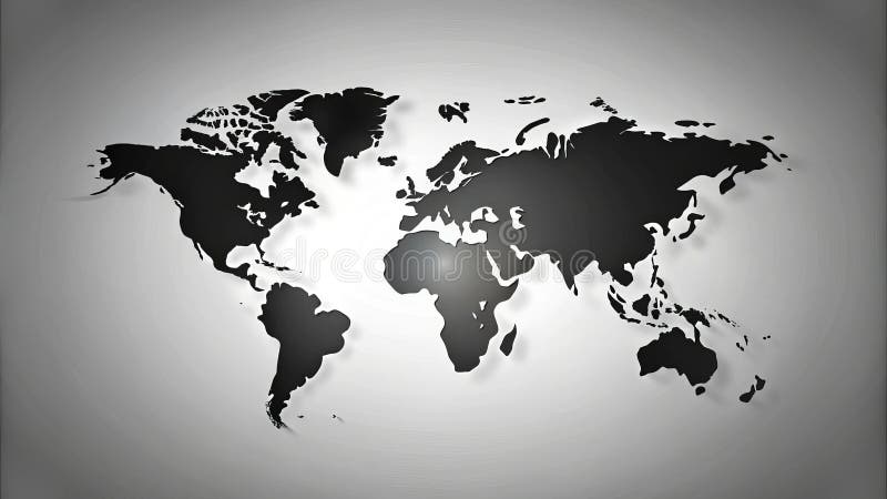 A Simple World Map Illustration for Global Concepts. Generative AI ...