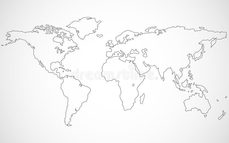 World Map Outline Simple Stock Illustrations – 40,450 World Map Outline ...
