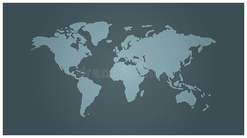 Simple world map stock vector. Illustration of gradient - 60217077